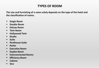 Types of Room: https://www.facebook.com/delhindra/ | PPTX | Hotels and ...