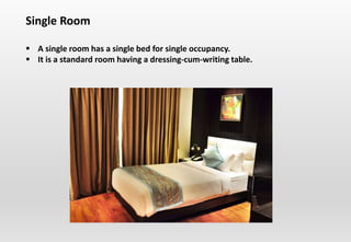 Types of Room: https://www.facebook.com/delhindra/ | PPTX | Hotels and ...