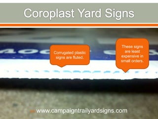 3 Types of Yard Signs | PPTX