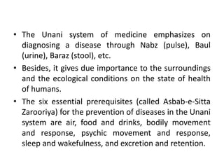 3 UNANI MEDICINE.ppt | Holistic Health | Alternative Medicine