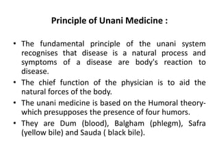 3 UNANI MEDICINE.ppt | Holistic Health | Alternative Medicine