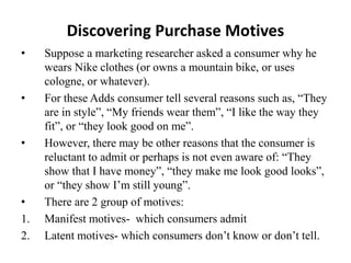 Individual Influences on Consumer Behavior | PPT