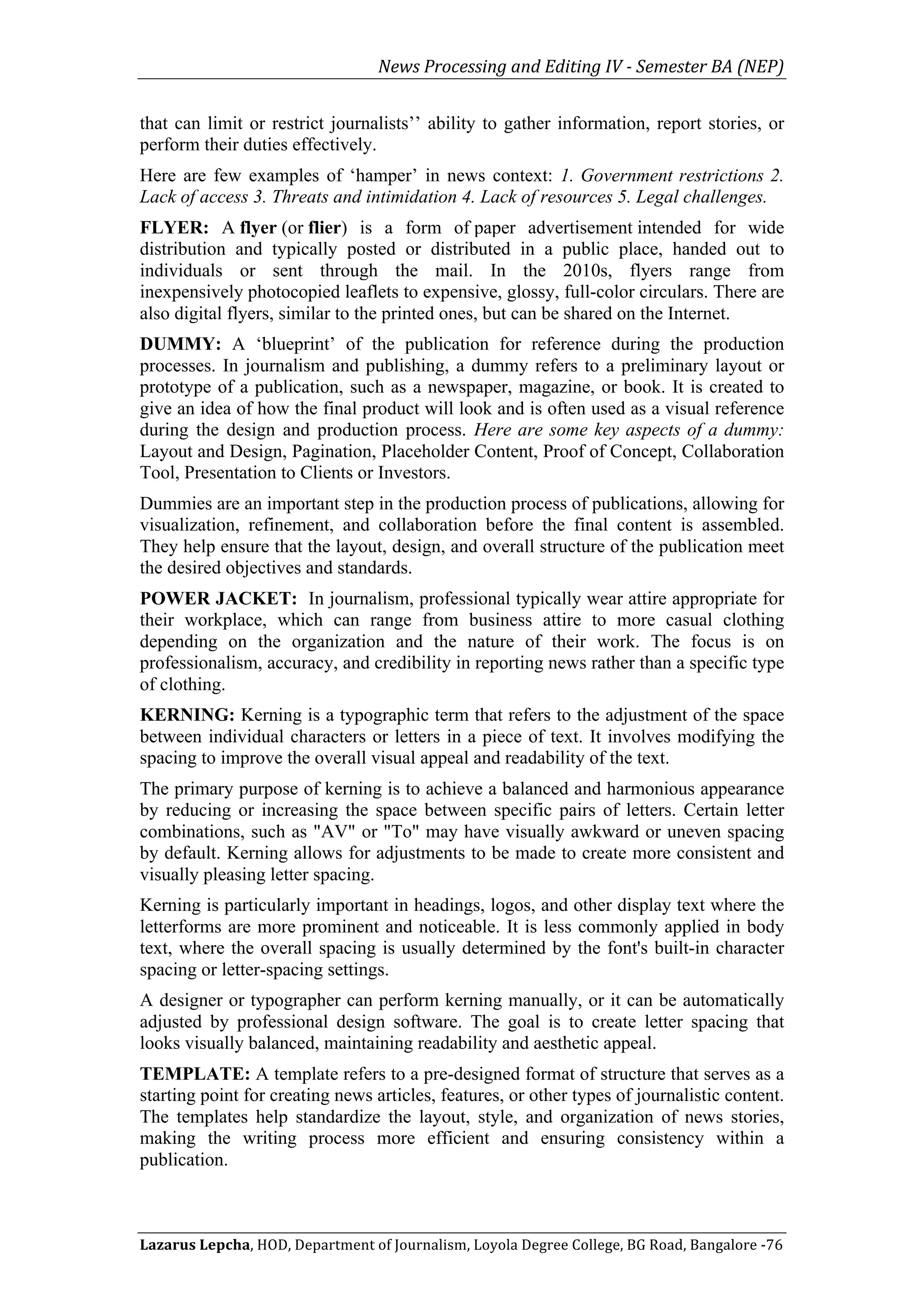 Journalism: News Processing and Editing. | PDF | Desktop Publishing ...