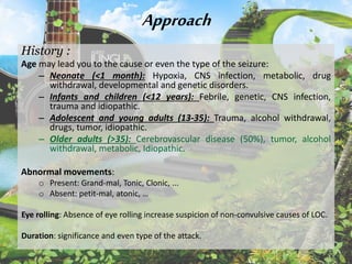 Approach to patient with convulsion | PPTX