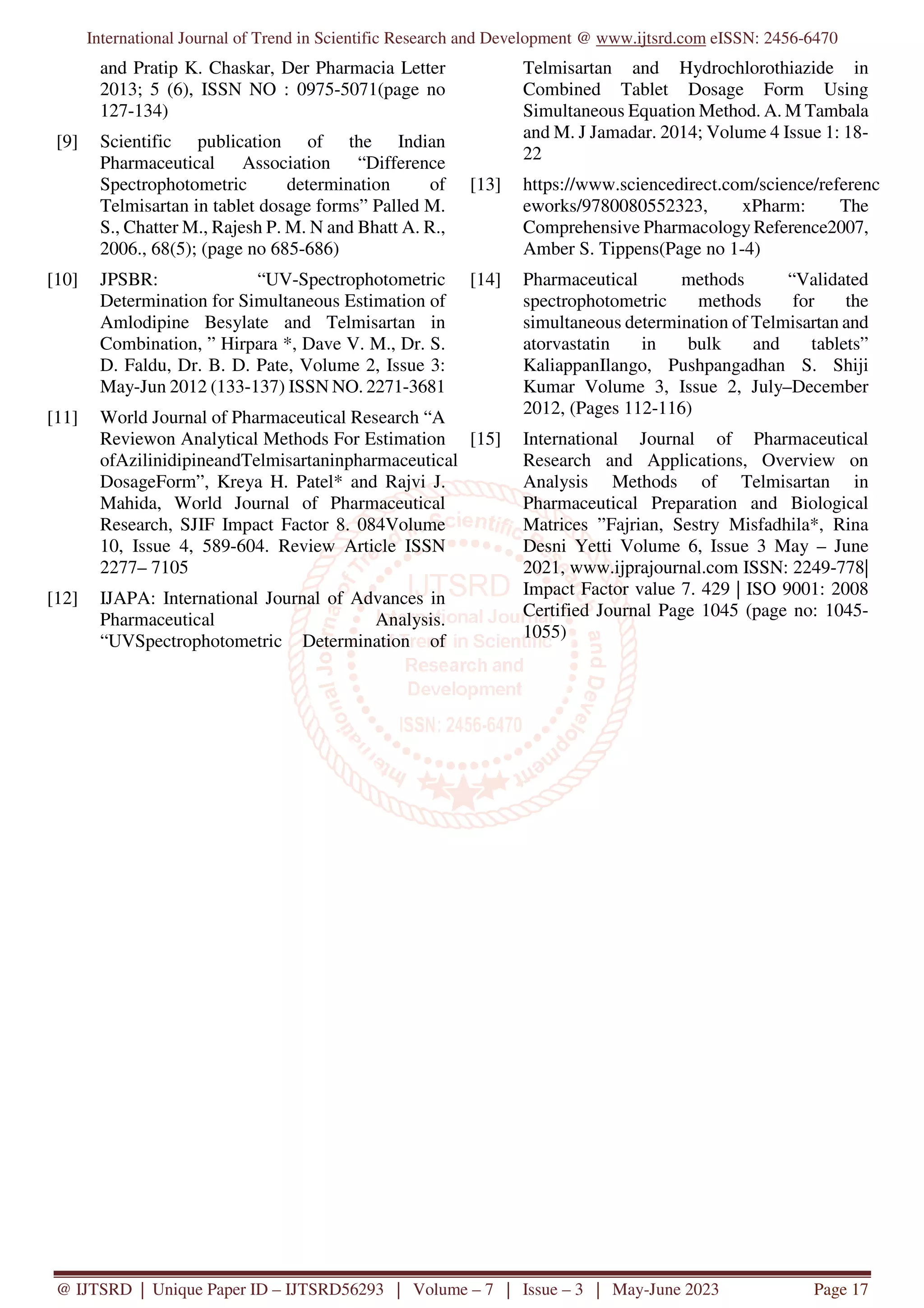 Uv Spectrophotometeric Analytical Method Development And Validation For The Determination Of