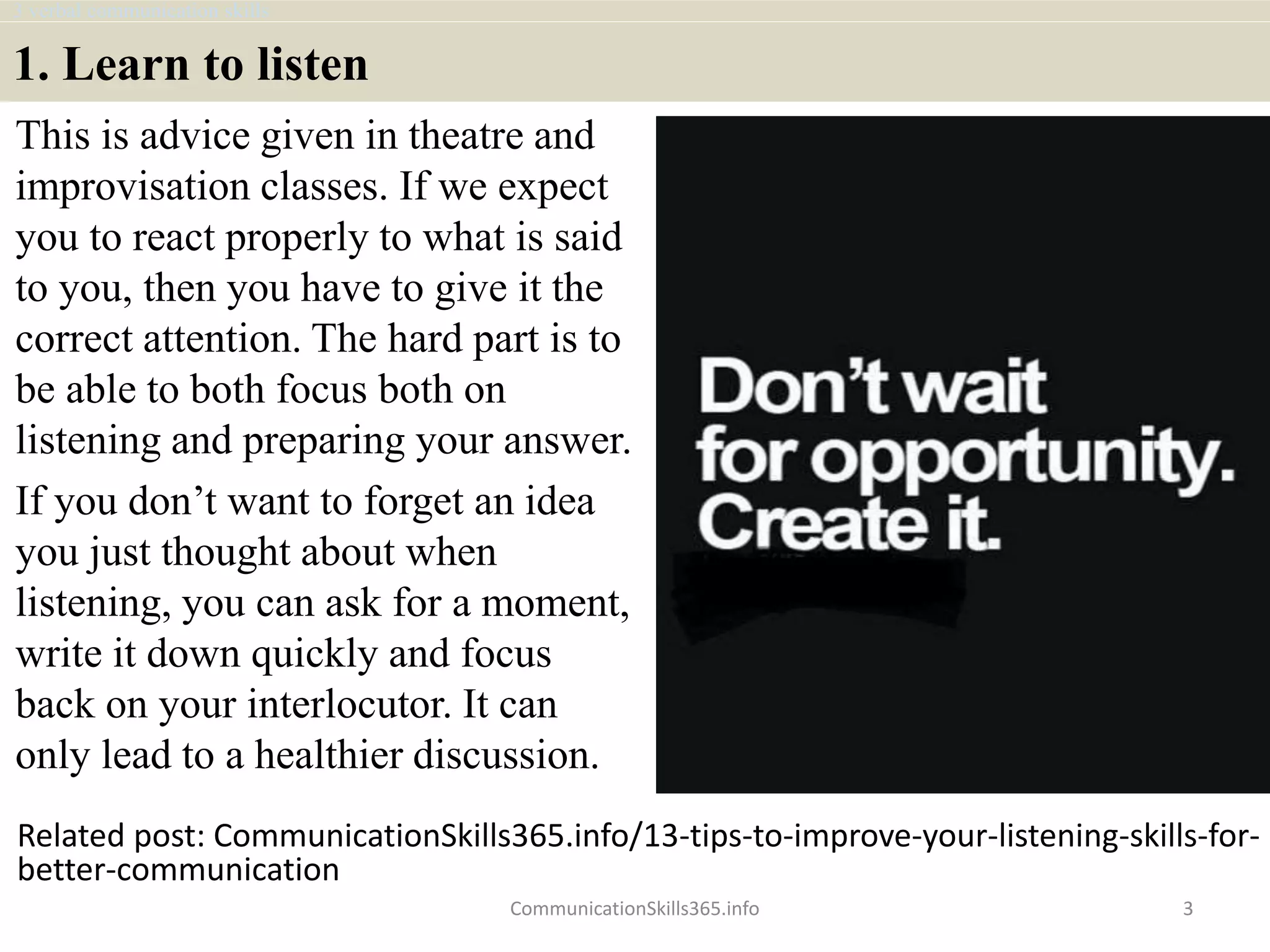 3 verbal communication skills pdf free download | PPT