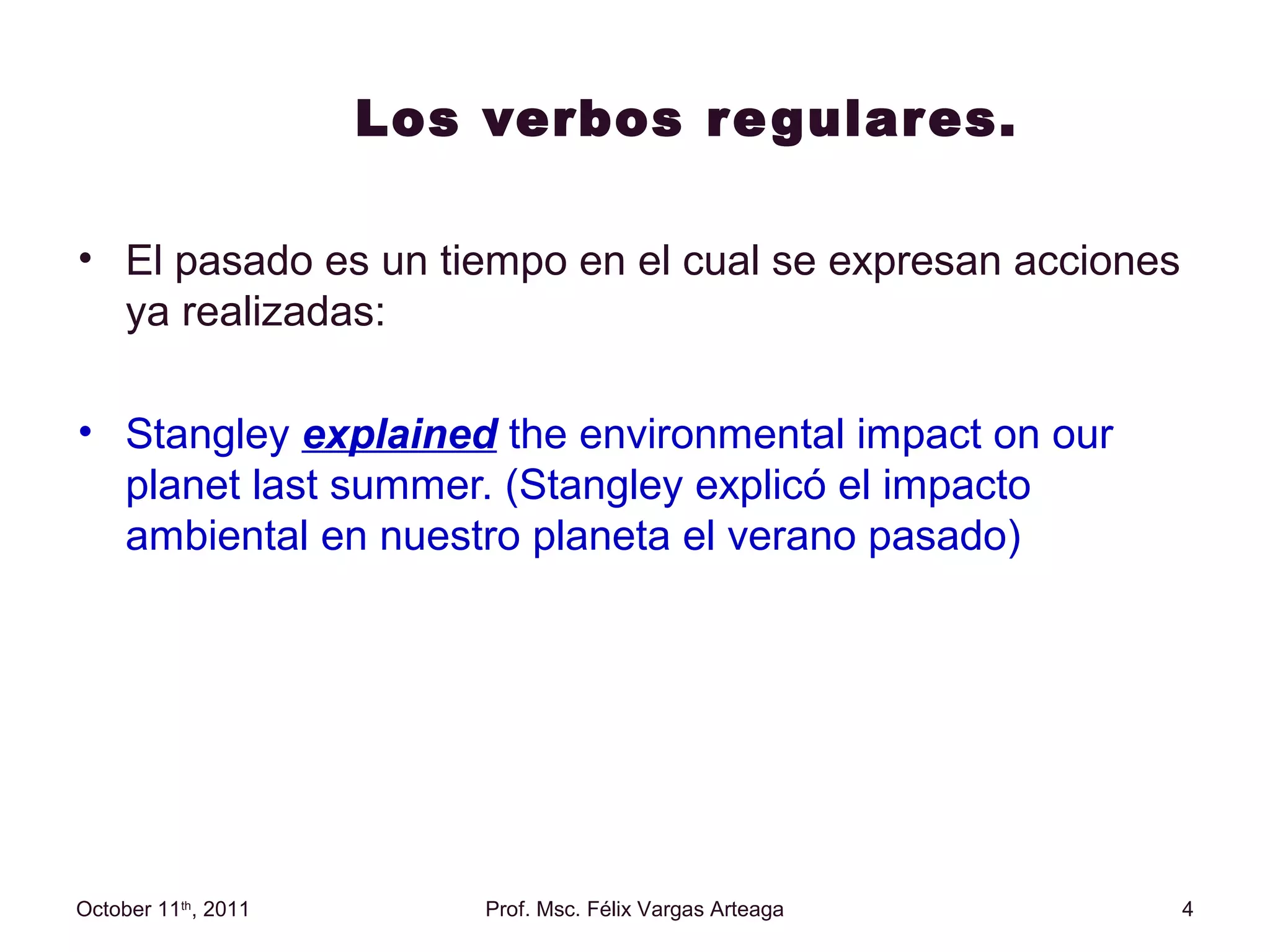 3 verbos reg e irreg | PPT