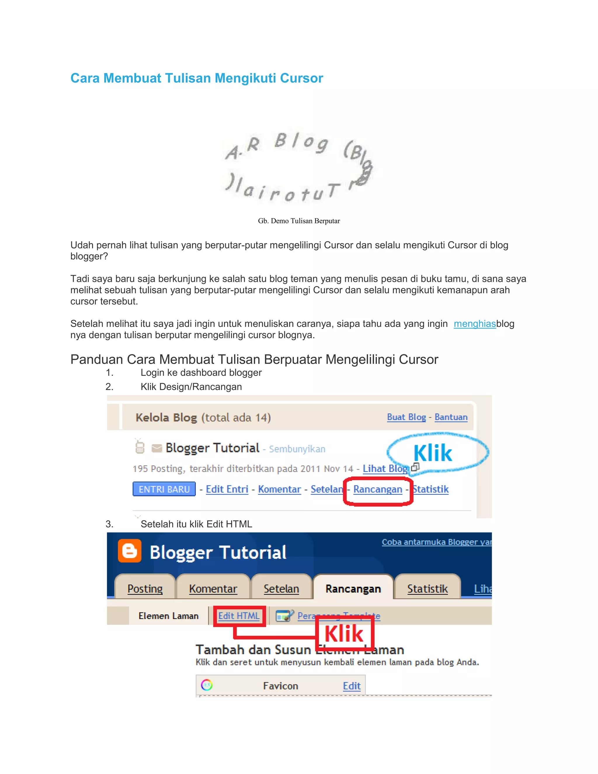 Cara membuat tulisan mengikuti cursor | PDF