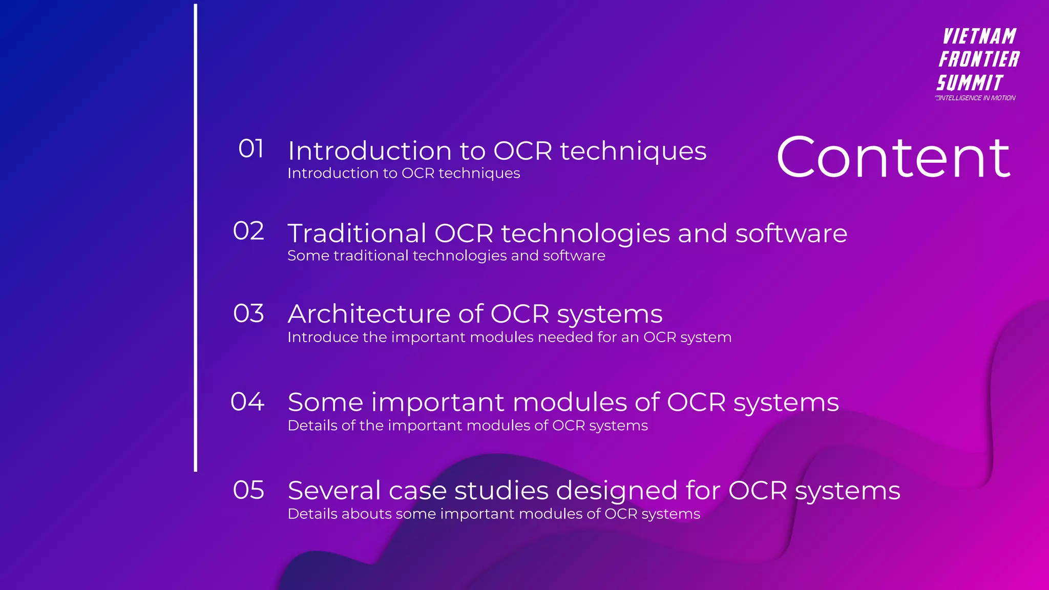 [VFS 2019] OCR Techniques for Digital Transformation Evolution | PPT