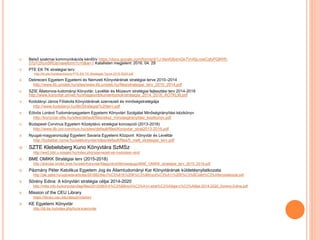 Kommunikációs csatornák a felsőoktatási könyvtárak között | PPTX