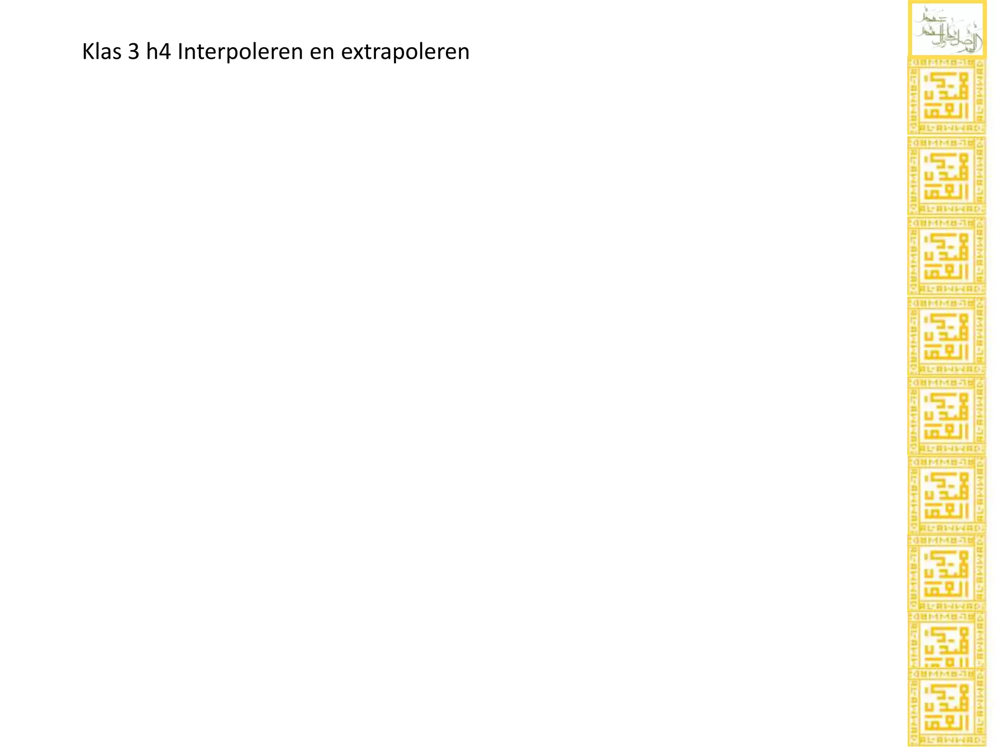 3vinterpolerenenextrapoleren1.1 | PPT