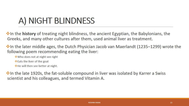 Vitamin A deficiency disorders | PPTX