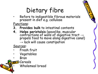 Chapter 4 Nutrients Lesson 3 - Vitamins, water, fibre and a balanced ...