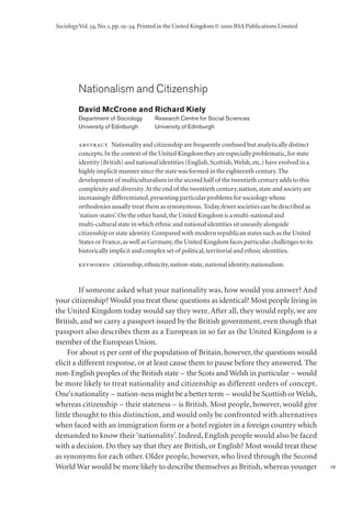 Nationalism and Citizenship | PDF