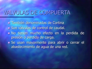 Válvulas de red de aguas blancas en edificaciones | PPT