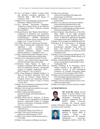 Comparative Study of Cryptography Algorithms and Its’ Applications | PDF