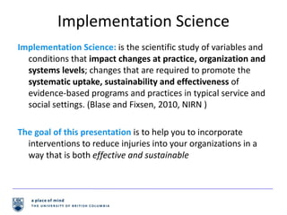 Vicky Scott: Implementing research into practice | PPT