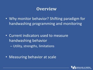 Monitoring handwashing behaviour | PPTX