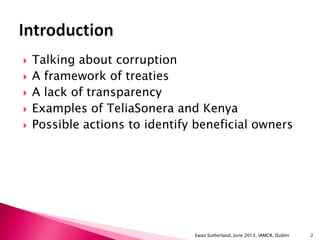 Bribery and corruption in telecoms: New approaches to licensing | PPT
