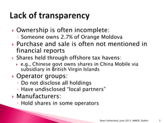 Bribery and corruption in telecoms: New approaches to licensing | PPT