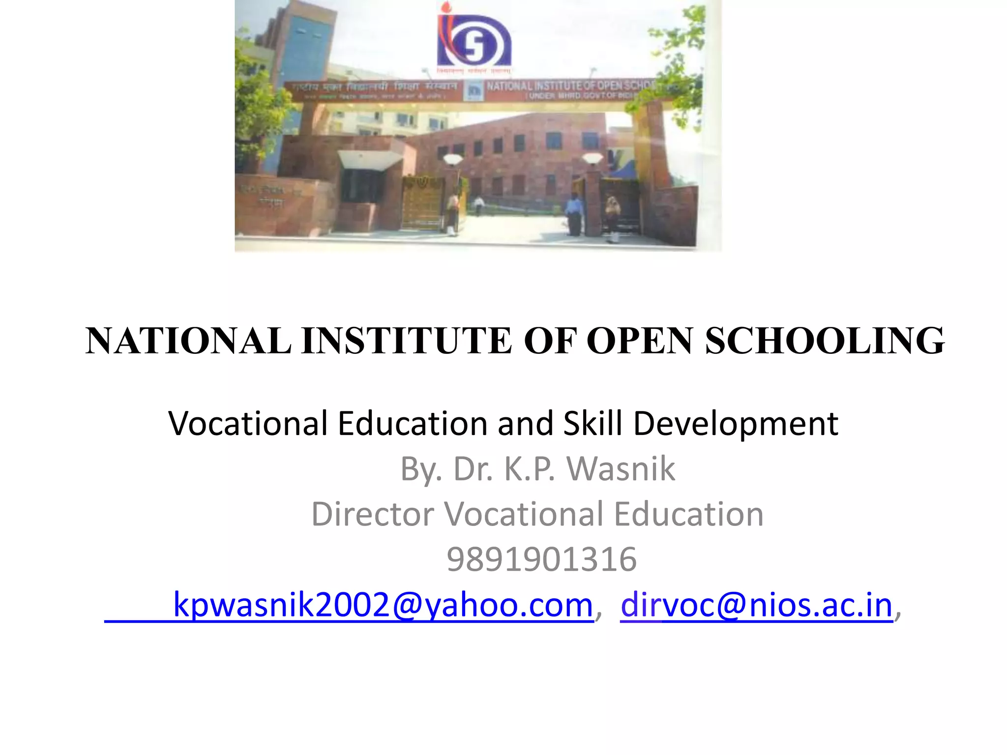 NIOS and Vocational Education | PPTX