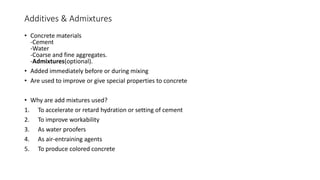 Concrete - Additives & Admixtures | PPTX