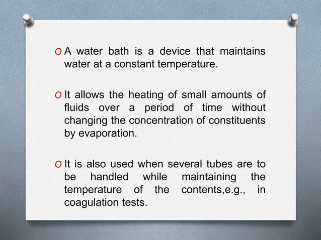 water bath instrument | PPTX | Bath and Shower | Personal Care