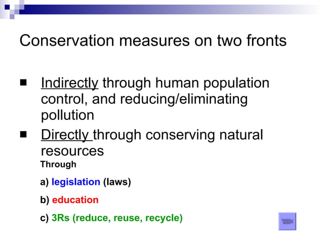 Chapter 22 Ecology Lesson 3 - Water pollution_Conservation | PPT | Science