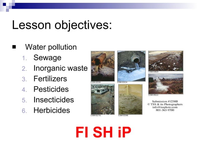 Chapter 22 Ecology Lesson 3 - Water pollution_Conservation | PPT | Science