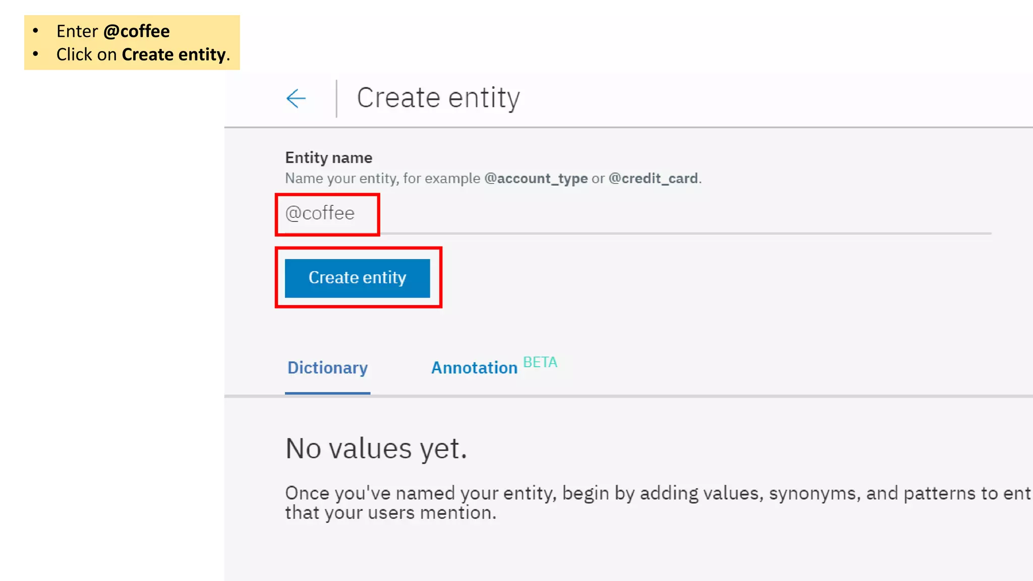 Watson Assistant Annotating Entities Tutorial Ppt