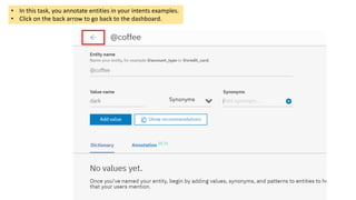 Watson assistant annotating entities tutorial | PPT