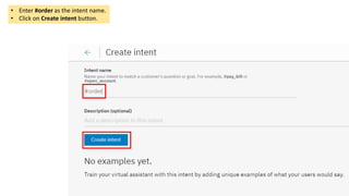 Watson assistant annotating entities tutorial | PPT