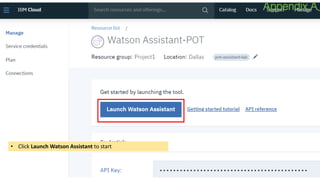 Watson assistant annotating entities tutorial | PPT