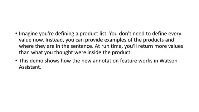 Watson Assistant Annotating Entities Tutorial Ppt