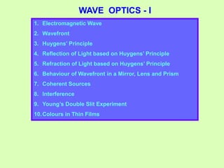 Class 12th Physics wave optics ppt | PPT