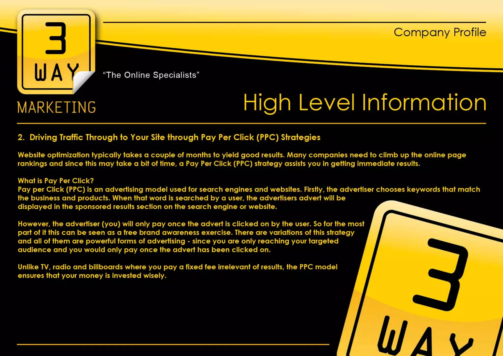 3 way marketing company profile | PDF | Marketing and Advertising ...