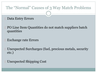 3 Way Match for Purchasing Professionals | PPTX