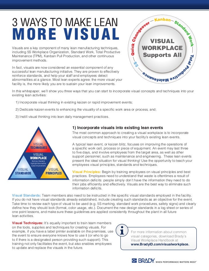 3 Ways to make Lean More Visual