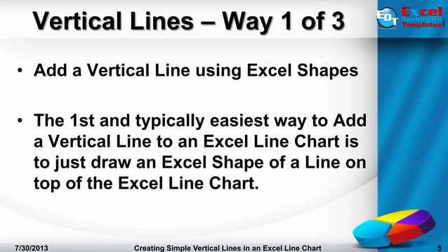 3 ways to create vertical lines in an excel line chart | PPT