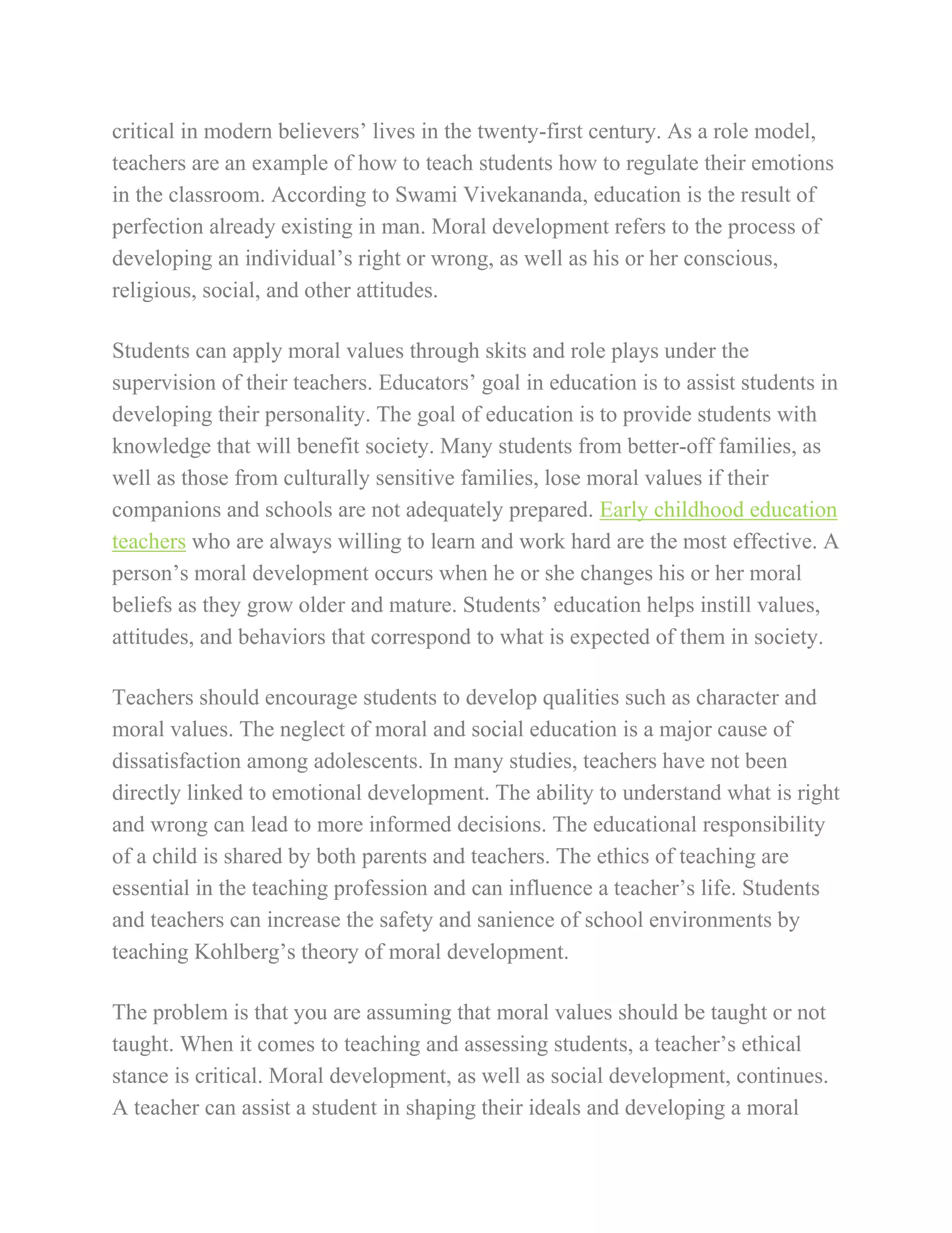 3 Ways To Inculcate Moral Values In Students.docx | Parenting Children ...