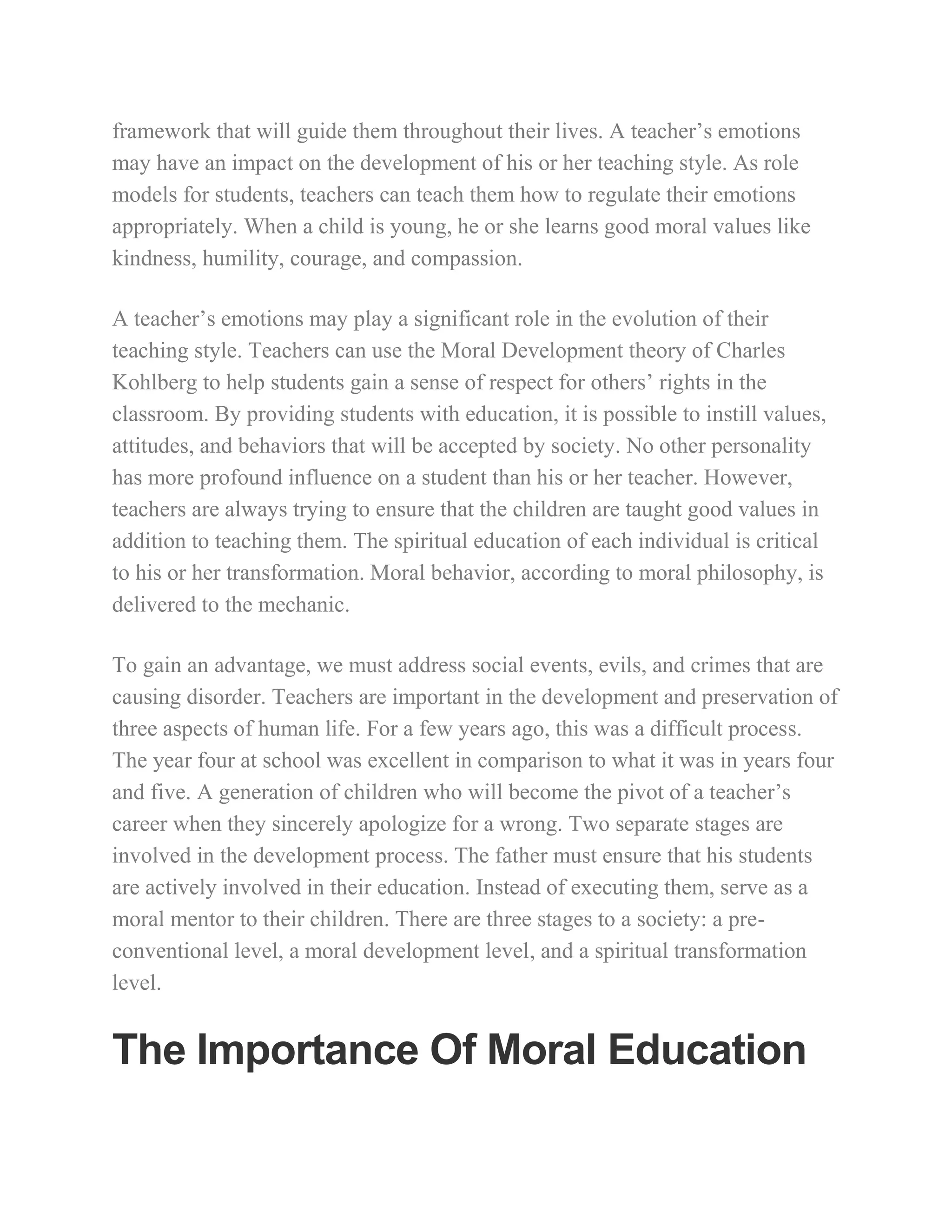 3 Ways To Inculcate Moral Values In Students.docx | Parenting Children ...