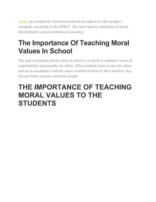 3 Ways To Inculcate Moral Values In Students.docx | Parenting Children ...