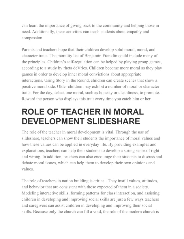 3 Ways To Inculcate Moral Values In Students.docx | Parenting Children ...