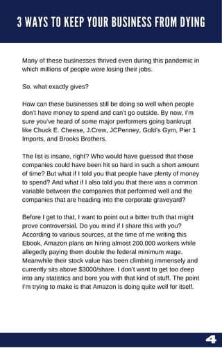 3 Ways to Keep Your Business from Dying | Affinity Agency | PDF