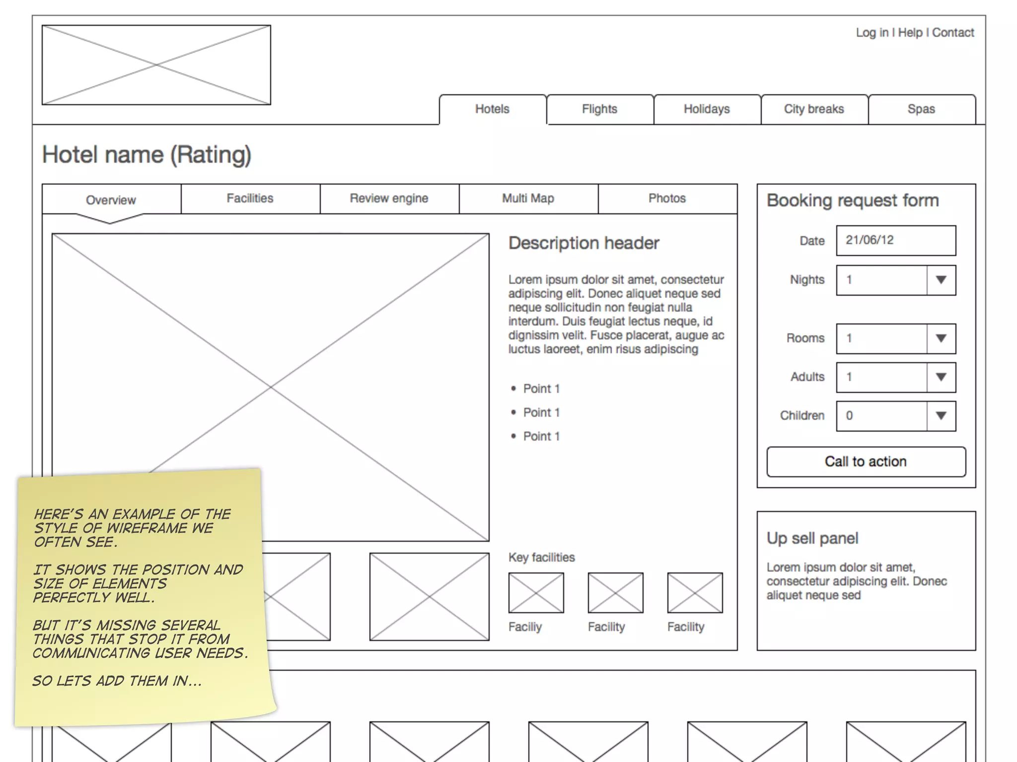 3 ways to make wireframe more useful. Slides from UX Bristol | KEY