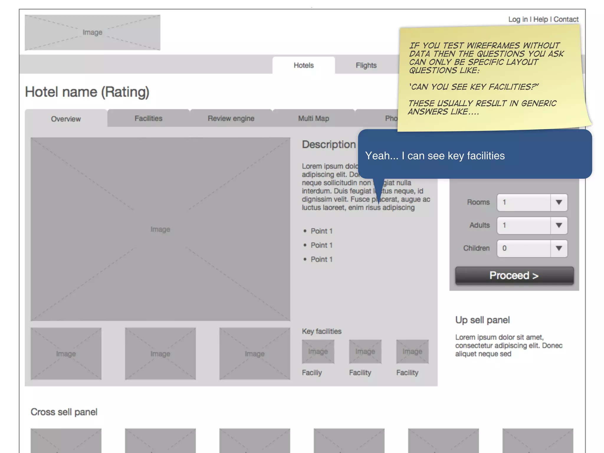 3 ways to make wireframe more useful. Slides from UX Bristol | KEY