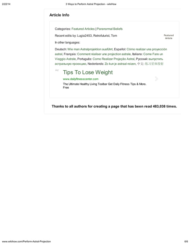 Astral Projection Volume 1 | PDF