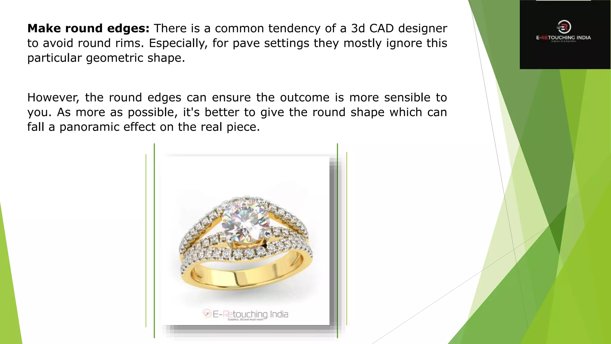 3 Ways to prepare your 3D CAD models for Jewelry_E-RetouchingIndia | PPTX