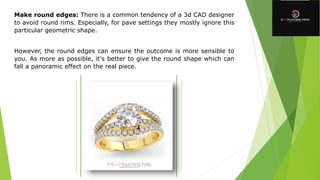 3 Ways to prepare your 3D CAD models for Jewelry_E-RetouchingIndia | PPTX