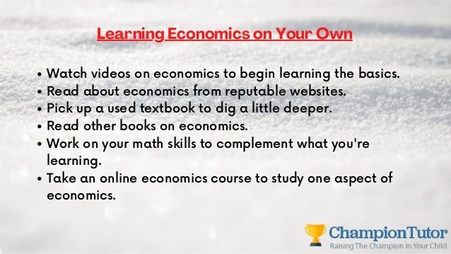 3 Ways To Study Economics | PPT